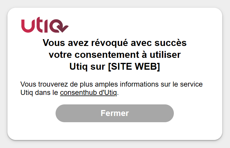 2. Setup the dedicated “Manage Utiq” page linked via a footer hyperlink