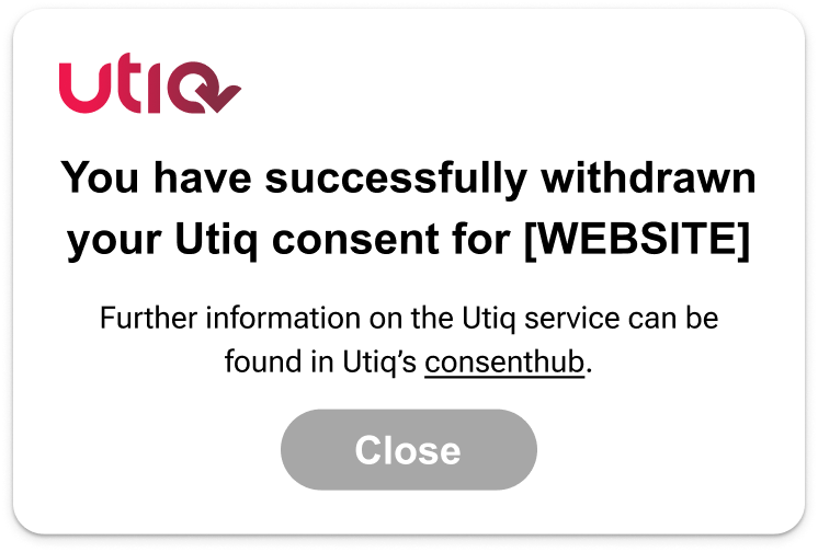2. Setup the dedicated “Manage Utiq” page linked via a footer hyperlink