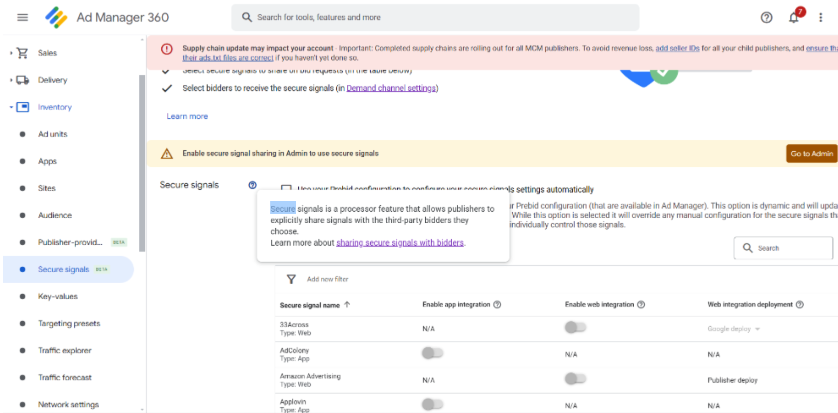 Google Secure Signals